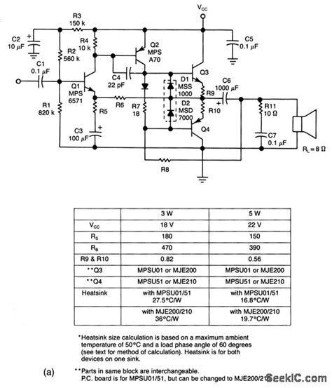 Audio Amplifiers With Short Circuit Protection Audio Circuit Circuit Diagram SeekIC Com