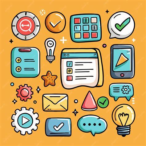 User Interface Vector Icons Retro Style Premium Ai Generated Vector