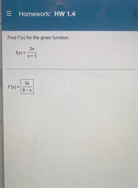 solved find f x for the given function f x 2x