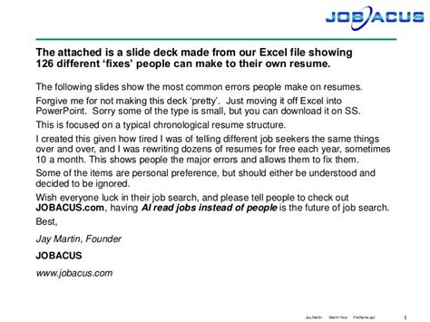 Fix Your Own Resume Diy 100 Resume Errors You Can Fix