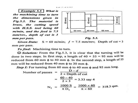 MACHINING TIME CALCULATION PPTX MACHINING TIME CALCULATION PPTX