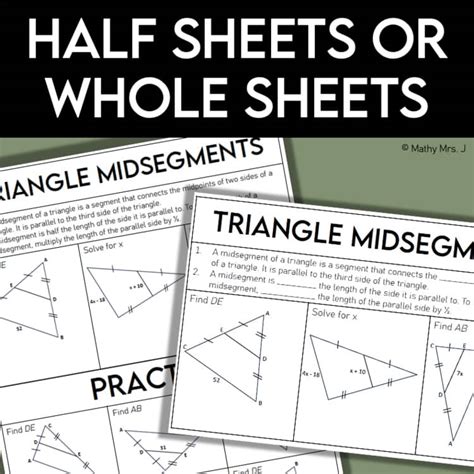 Triangle Midsegment Theorem Geometry Notes Lesson Practice And Video