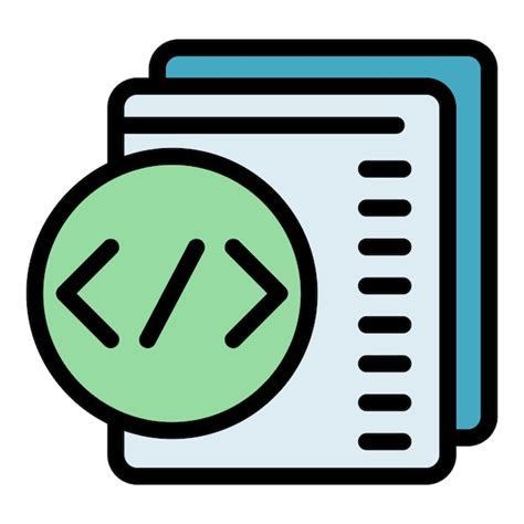 Icono De Código Html Vector De Contorno Web Cms Diseño De Sitio Web Color Plano Vector Premium