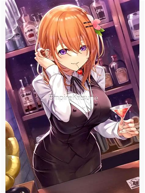 Anime Bartender Girl Sticker For Sale By Empirekitsune Redbubble