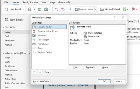 How To Create Edit And Delete Quick Steps In Outlook