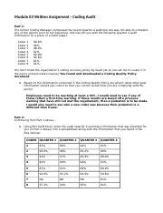 Rritter CodingAudit 072121 Docx Module 03 Written Assignment Coding Audit Part 1 The Former
