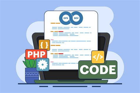 소프트웨어 개발 및 운영 프로그램 실습 개념 devops 방법론 기술 지원 자동화 프로세스 소프트웨어 개발 및 운영 평면 벡터