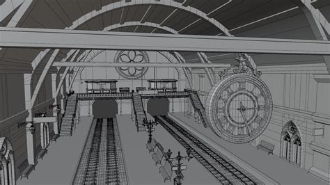 Train Station 3d Model Turbosquid 2122824