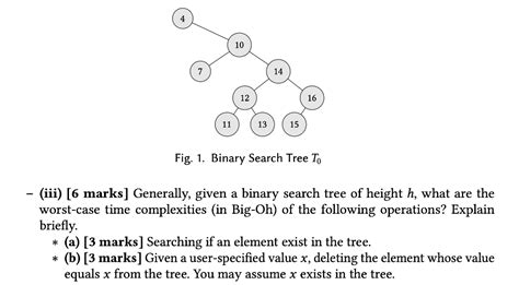Solved Q Marks Consider The Binary Search Tree To Chegg