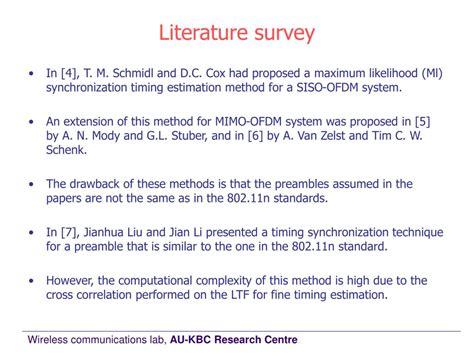 Ppt Time Synchronization And Low Complexity Detection For High Speed Wireless Local Area