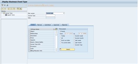 PO04D SAP Tcode Display Business Event Type Transaction Code
