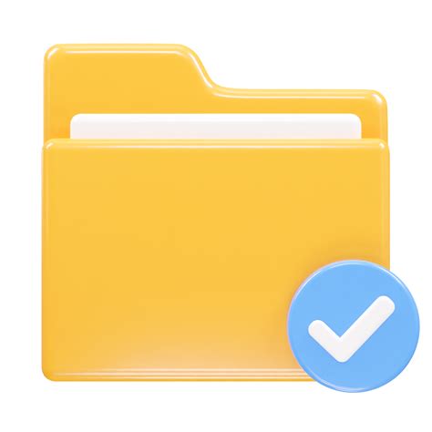 Folder Icon File D Illustration Transparent Element PNG