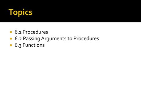 procedures and functions ppt download