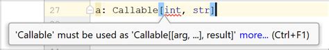 Type Hinting In PyCharm PyCharm