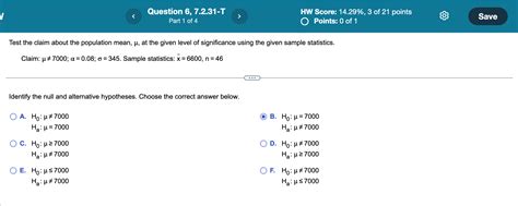 Solved Test The Claim About The Population Mean μ ﻿at The