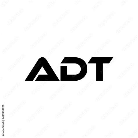 ADT Letter Logo Design With White Background In Illustrator Vector Logo Modern Alphabet Font