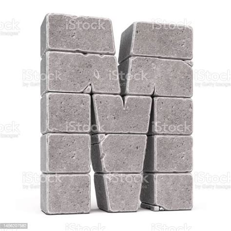 돌 글꼴 돌 블록 3d 렌더링으로 만든 편지 편지 M 3차원 형태에 대한 스톡 사진 및 기타 이미지 3차원 형태 거친 건설 산업 Istock