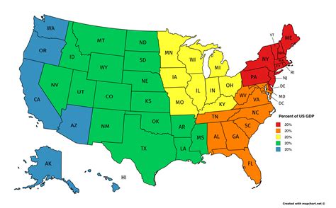 Map Of The 5 Regions Of The Us