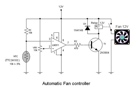 Automatic Fan Controller Circuit Diagram