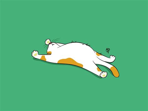 My Lazy Cat Illustration By Alwi