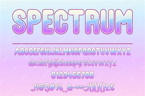 premium vector elegant spectrum gradient typeface design colorful