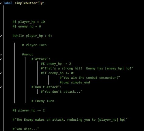 Combat Code Help Rrenpy