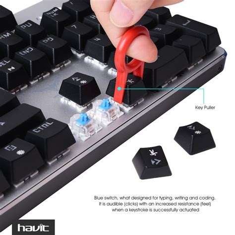 Havit RGB Backlit Wired Mechanical Gaming Keyboard Spectral Distribution Pty Ltd