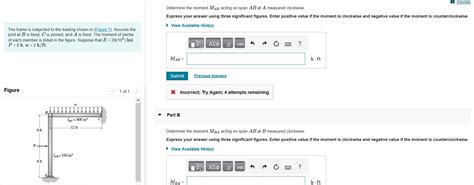 Solved The Frame Is Subjected To The Loading Shown In