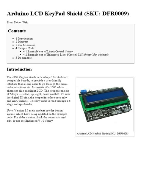 PDF Arduino LCD KeyPad Shield DOKUMEN TIPS