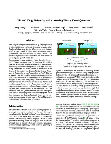 vqa visual question answering computer science projects question