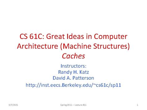Cs 61 C Great Ideas In Computer Architecture