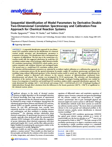 Pdf Sequential Identification Of Model Parameters By Derivative