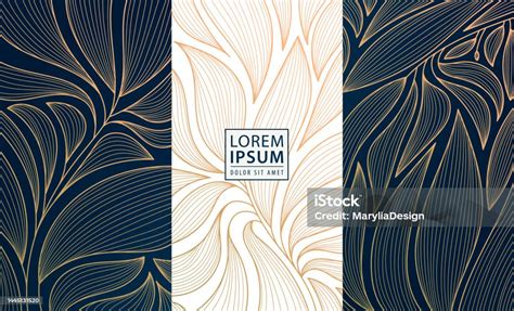 벡터 디자인 요소 세트 라벨 프레임 청첩장 소셜 넷 스토리 포장 고급 제품 향수 비누 와인 황금빛 배경 나뭇잎이있는 꽃 무늬 0명에 대한 스톡 벡터 아트 및 기타 이미지