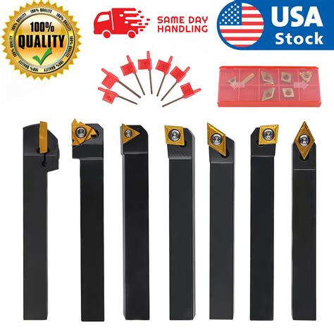 Lathe Carbide Inserts Tool And Holder Wrench Mini Lathe Set Turning Tooling H8k2 General