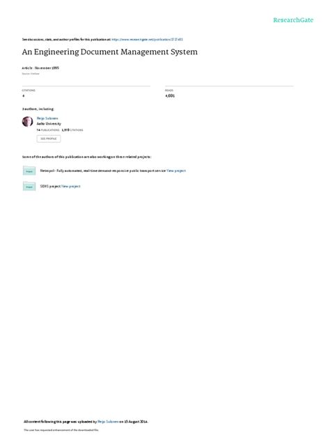 An Engineering Document Management System Pdf Pdf Databases