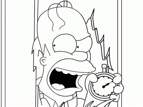 Homer Simpson Coloring Page Coloring Nation