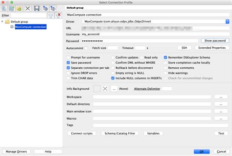 Configure Maxcompute Jdbc On Sql Workbenchj Alibaba Cloud Documentation Center