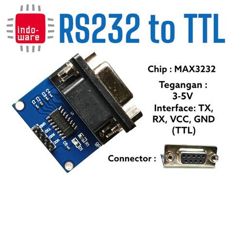Jual Serial Module Rs232 To Ttl Module Modul Rs232 To Level Ttl Rs 232 Kota Semarang Indo