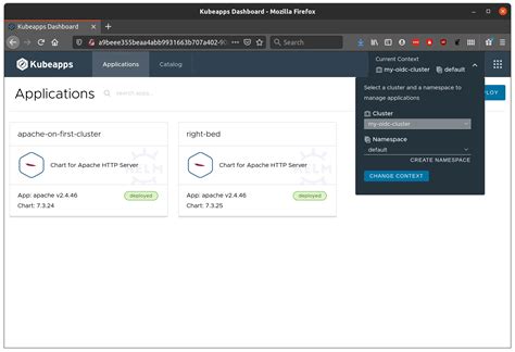 kubeapps on a tkg management cluster
