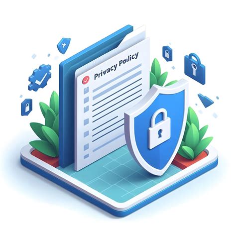 3d Flat Vector As Privacy Policy Icon With A Document And Shield Concept As Vector Illustration