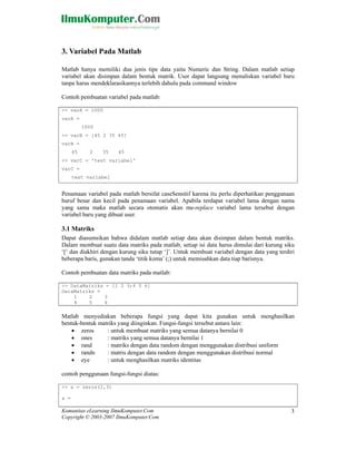Dasar Matlab PDF