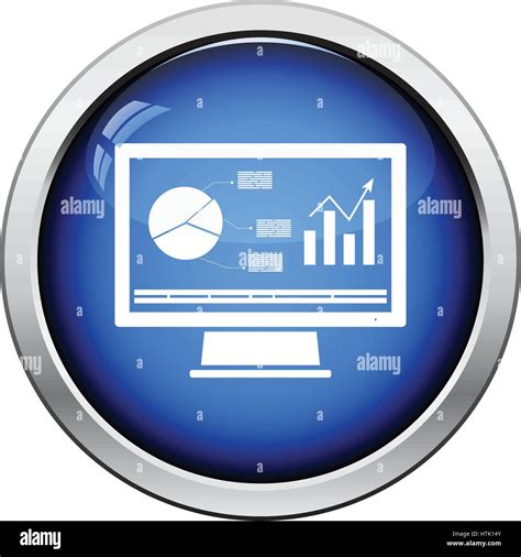 Analytics Graph Button Icon Concept Stock Vector Images Alamy
