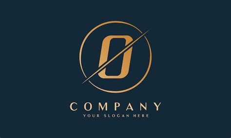 Premium Vector Sliced Letter O Logo With Circle Shape Letter O Luxury Logo Template In Gold