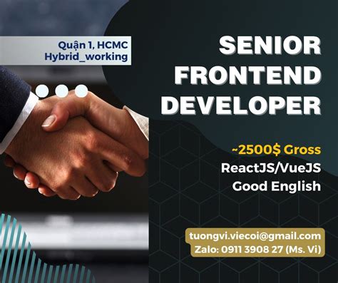 Lê Vi Kate On Linkedin Hybridworking Quận 1 Hcm Tuyển Dụng Senior Frontend Developer