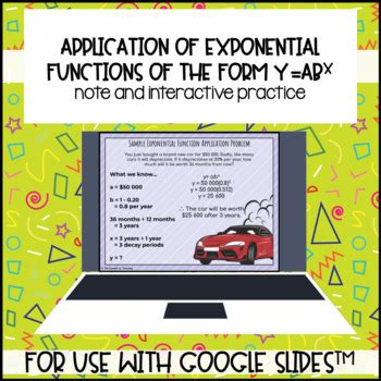Applications Of Exponential Functions For Use With Google Slides Distance