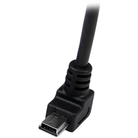Startech Com M Mini Usb Cable A To Down Angle Mini B X Type A Male Usb Black