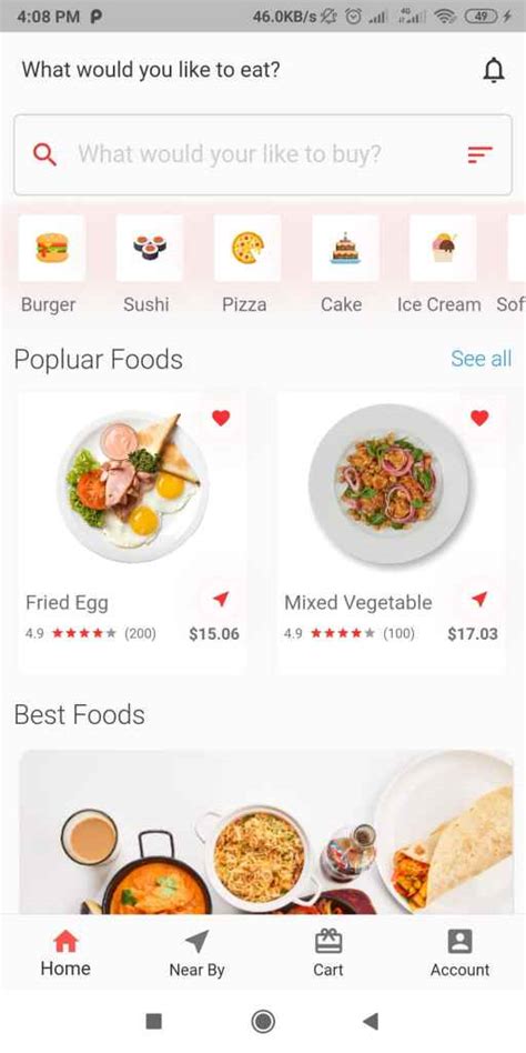 Free Flutter Ui Food Order App By Md Tarikul Islam App Snipp