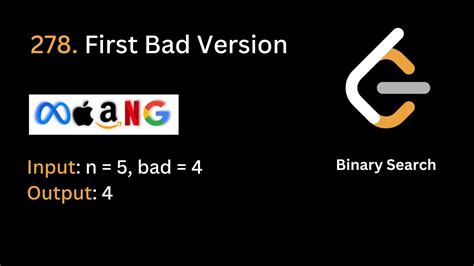 5 First Bad Version Leetcode 278 Binary Search Hindi Youtube