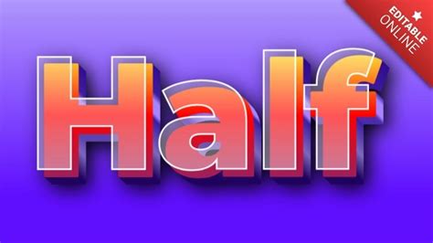 Half 3d Flash Text Effect Generator