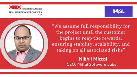 Cio Insider India On Linkedin Mittal Software Labs Empowering